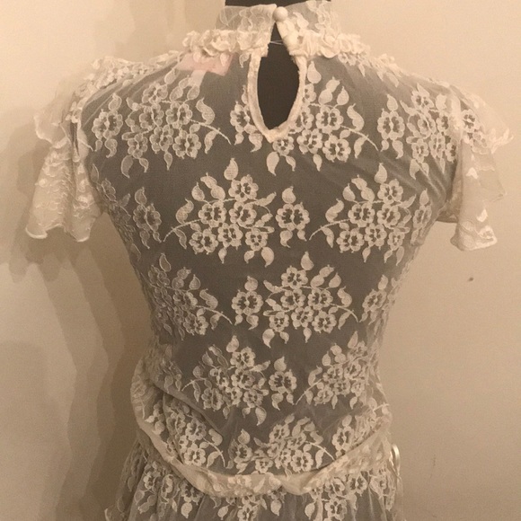 Lipsy | Tops | Medium Lace Top With Keyhole Back | Poshmark